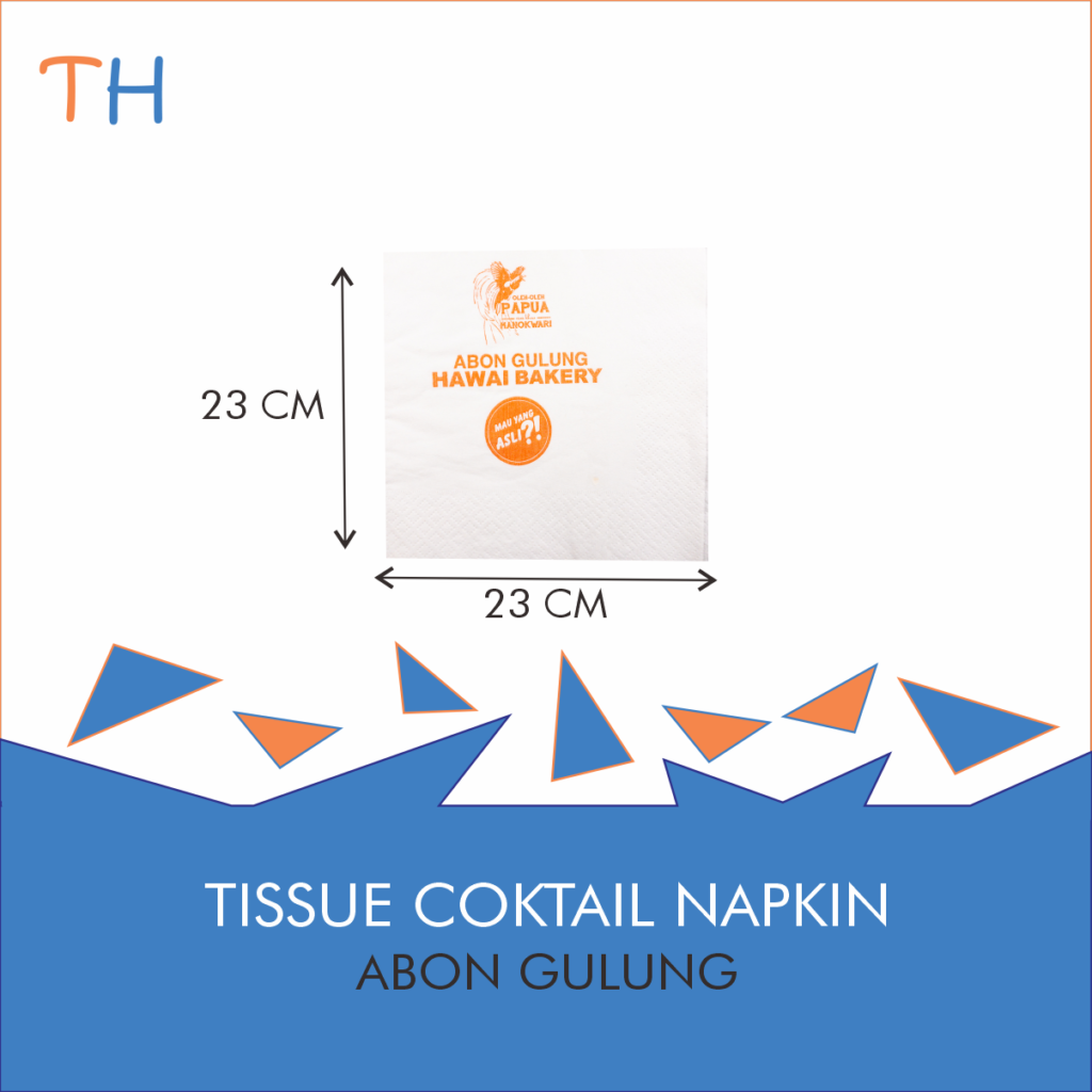 Tissue Cocktail Napkin Cetak Logo 1 Warna - Abon Gulung - Toko Horeka ...