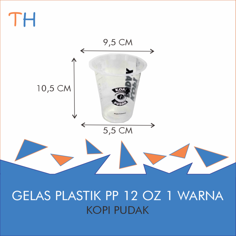 Gelas Plastik PP 12 Oz Sablon Logo 1 Warna - Kopi Pudak - Toko Horeka ...